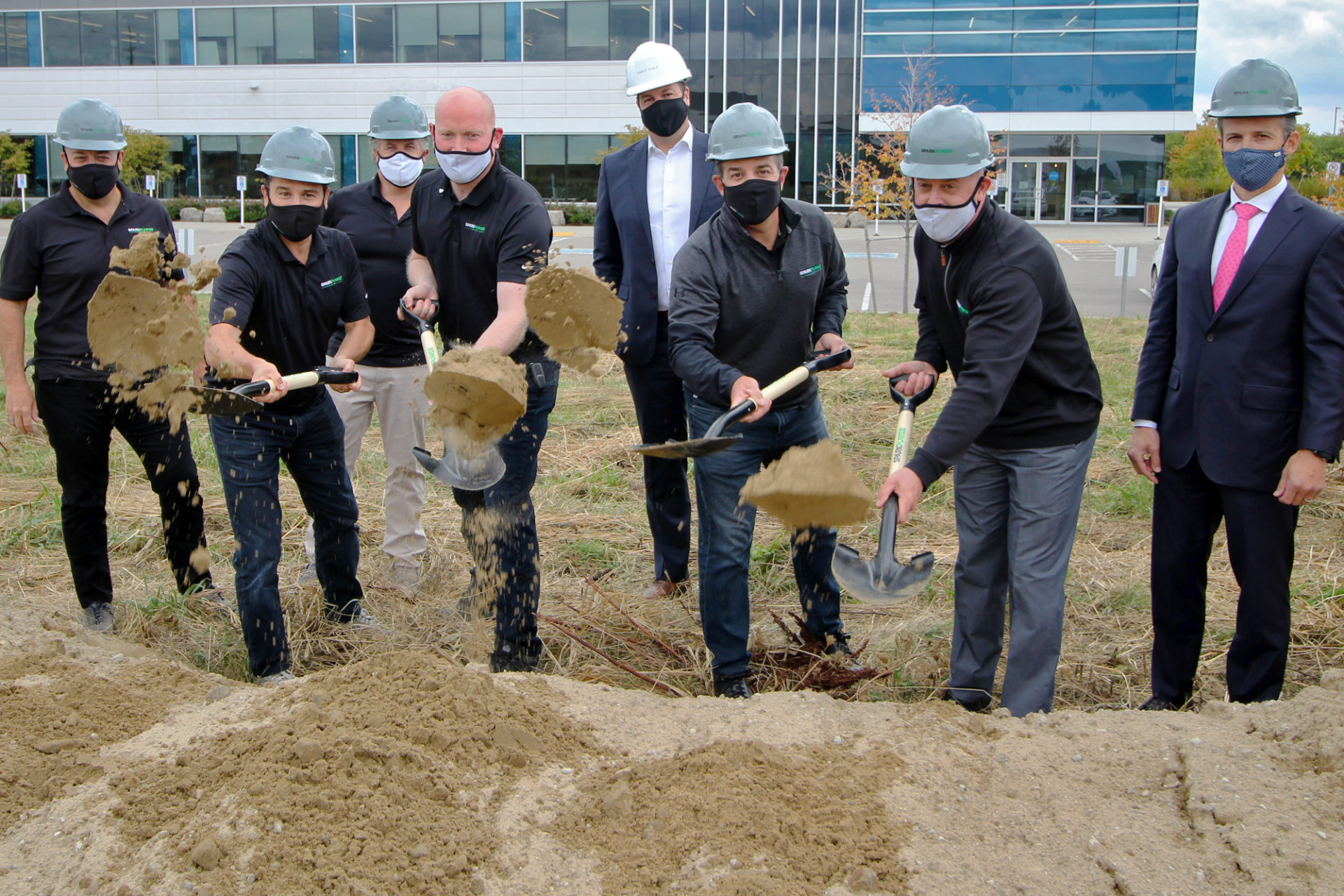 Spark Power breaks ground at site of new head office - New Electric